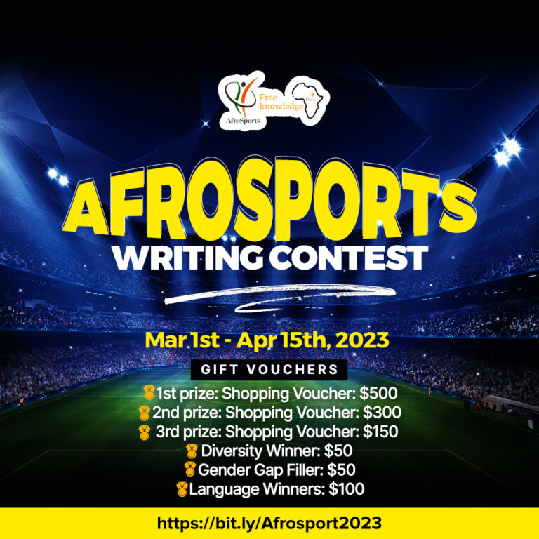 Be a part of Afrosports Writing Contest 2023 Today! - Free Knowledge Africa